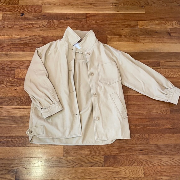Zara | Jackets & Coats | Brand New Girls Tan Jean Jacket | Poshmark